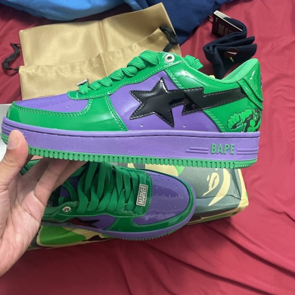 Shoes | Marvel X Bape Hulk Shoes | Poshmark